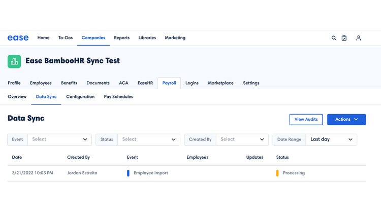 Ease - BambooHR Marketplace | Your Favorite Integrated HR Apps