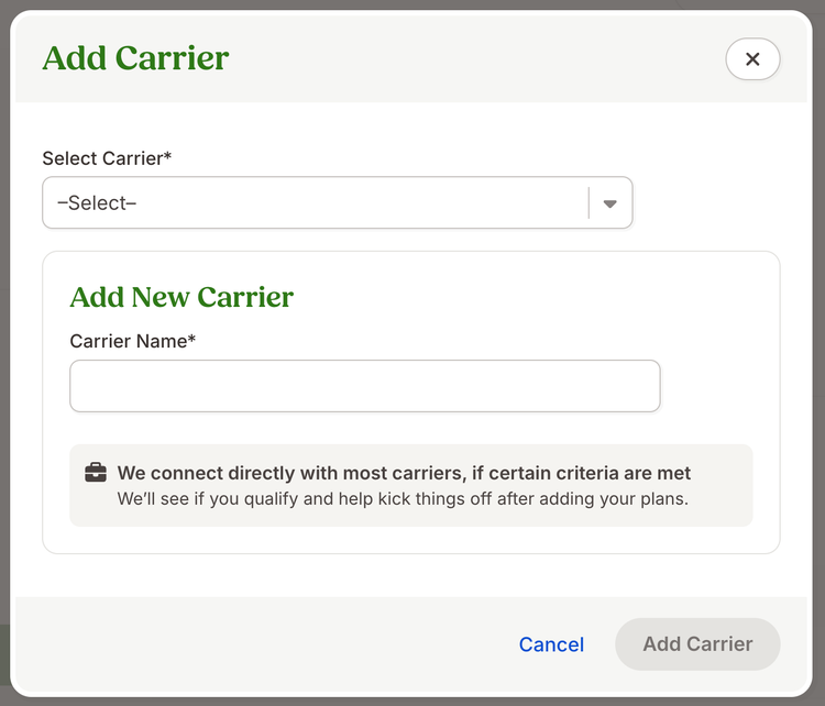 New Way to Add Carrier Information | Product Updates | BambooHR