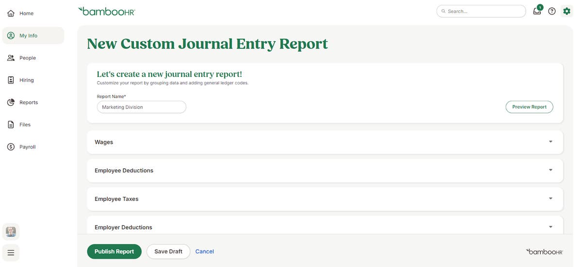 Custom Journal Entry Builder Product Updates Bamboohr