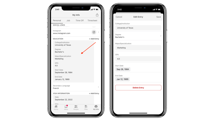Custom Tabs and Editing in Mobile | Product Updates | BambooHR Custom Tabs and Editing in Mobile | Product Updates | BambooHR