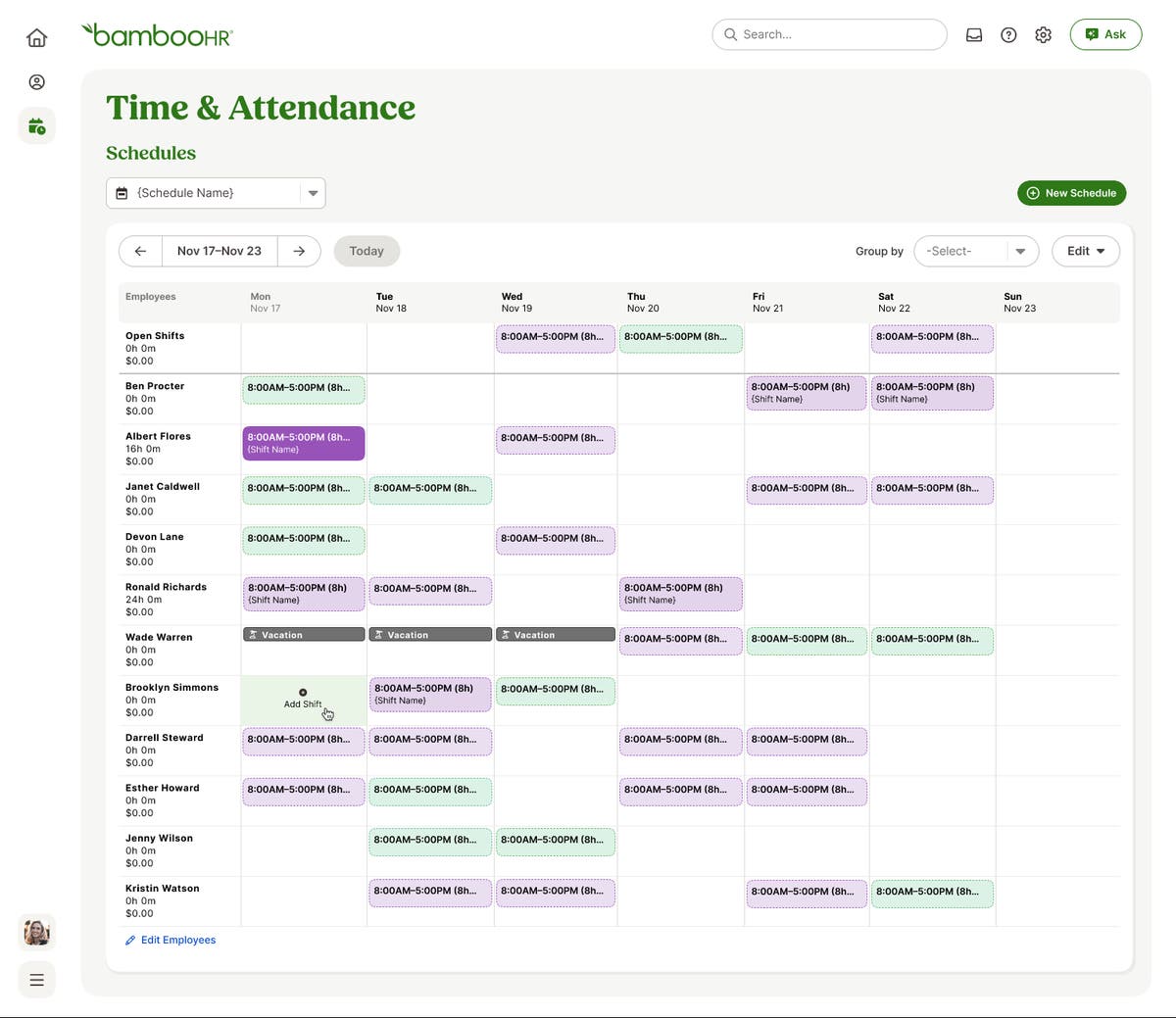 Introducing Shift Scheduling in Time & Attendance | Product Updates ...