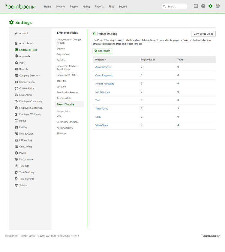 Project Pay Rates | Product Updates | BambooHR