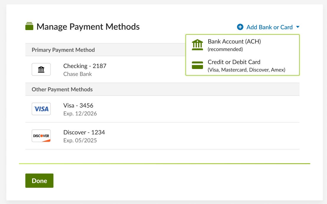Manage-Payment-Wallet | Product Updates | BambooHR