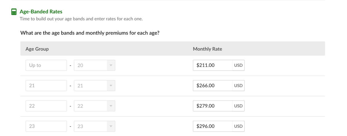 Age-Banded Rate Calculator for Medical Plans | Product Updates | BambooHR