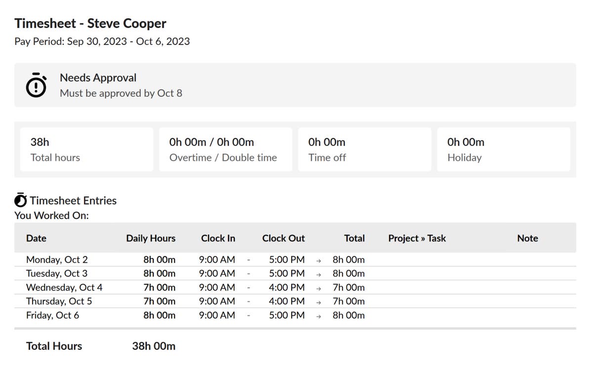 Downloadable Timesheets | Product Updates | BambooHR