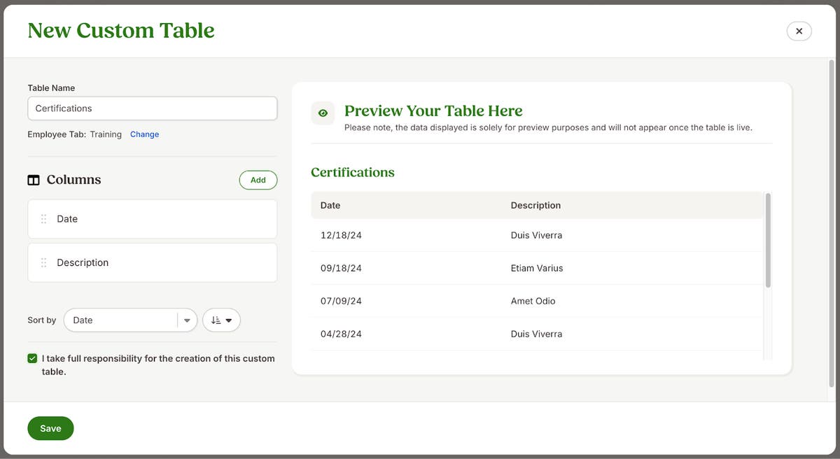 Custom Table Builder | Product Updates | BambooHR Custom Table Builder | Product Updates | BambooHR