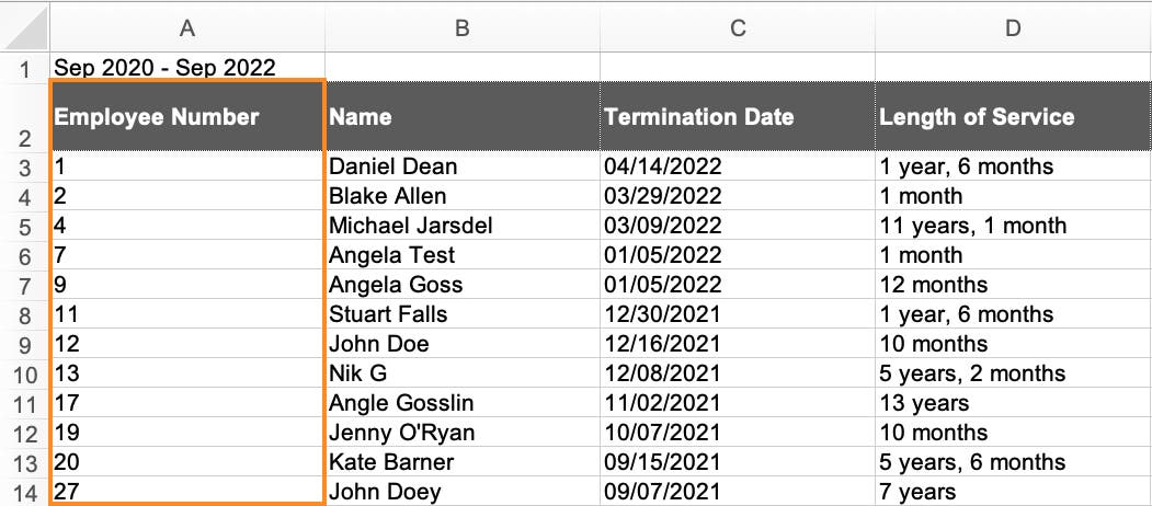 Employee # in Standard Report Exports | Product Updates | BambooHR