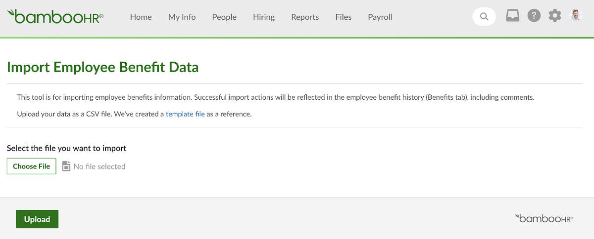 New Benefits Import Template | Product Updates | BambooHR
