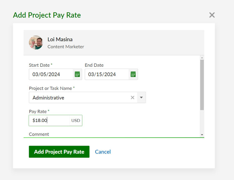 Project Pay Rates | Product Updates | BambooHR