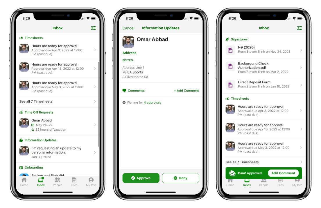 Adding All Approval Types to Mobile | Product Updates | BambooHR