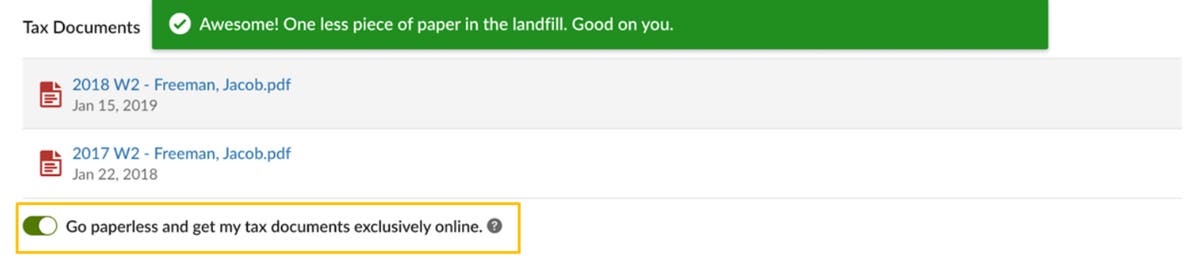 Your Employees Can Now Opt Into Paperless Tax Documents | Product ...