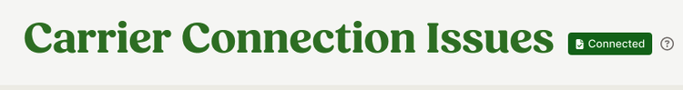 Carrier Connection Status Bar | Product Updates | BambooHR