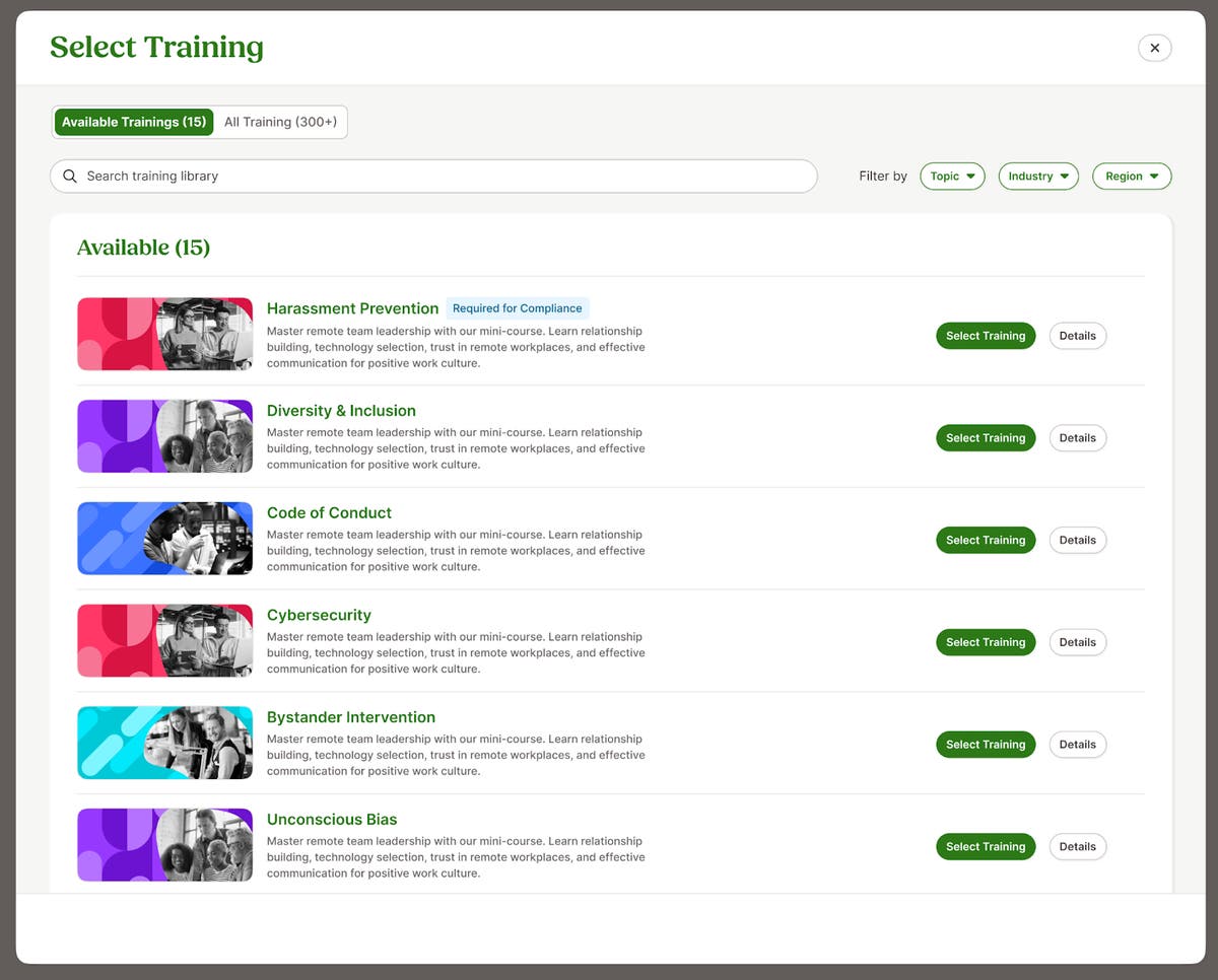 BambooHR Compliance Training Powered by EasyLlama | Product Updates ...