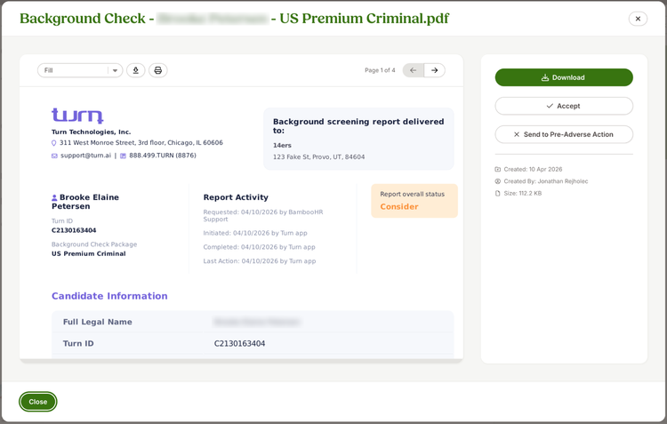 Background Checks in BambooHR | Product Updates | BambooHR