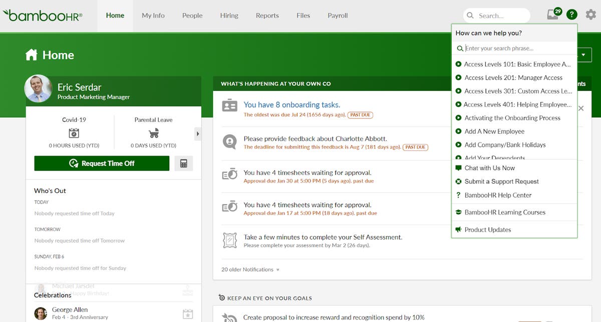Access Product Updates Webpage from the BambooHR App | Product Updates ...