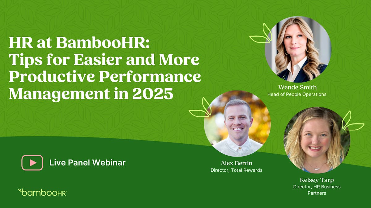 HR at BambooHR: Tips for Easier and More Productive Performance ...